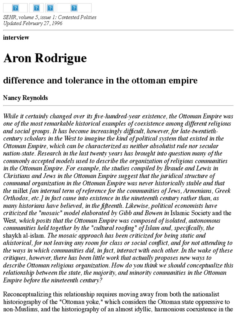 Difference and and Tolerance in The Ottoman Empire | PDF | Sharia ...
