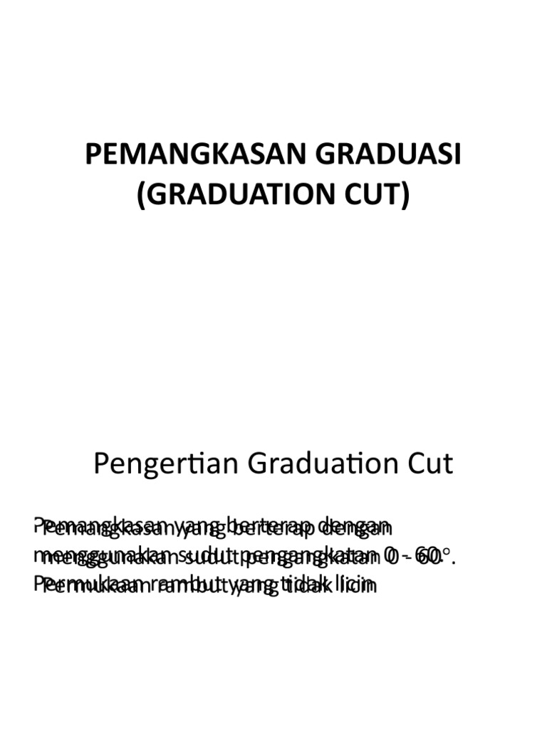 Pemangkasan Graduation Cut | PDF