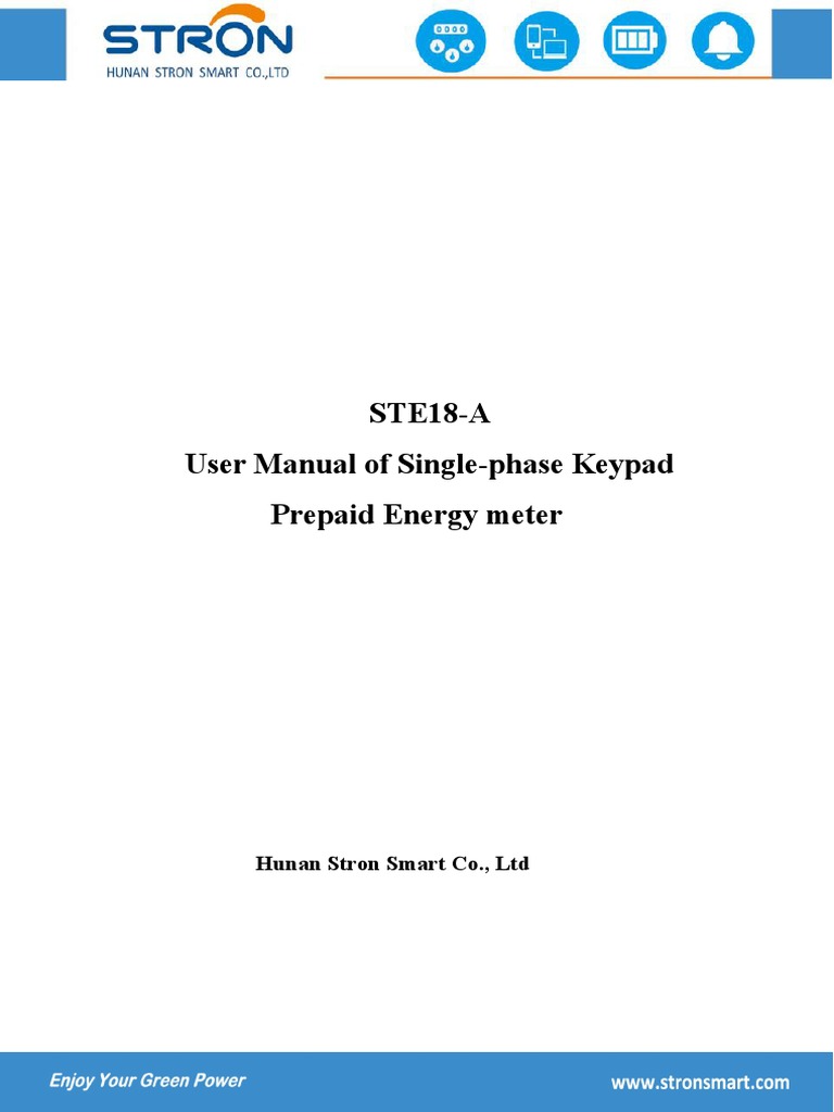 User Manual of STE18-A Prepaid Keypad Single Phase Electricity Meter | PDF | Physical Quantities ...