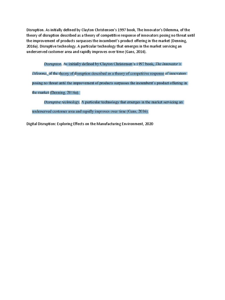 Disruption | PDF