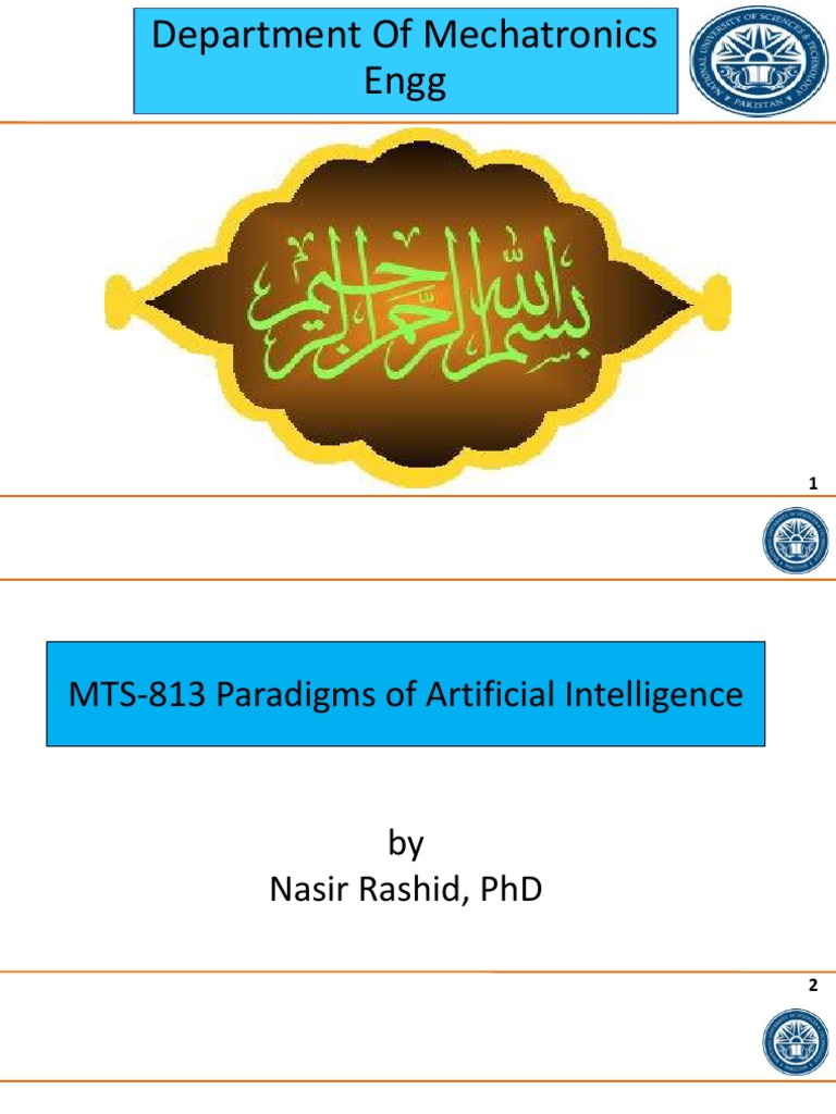Lec #1 (Introduction To The Subject) | PDF | Intelligence (AI) & Semantics | Artificial Intelligence