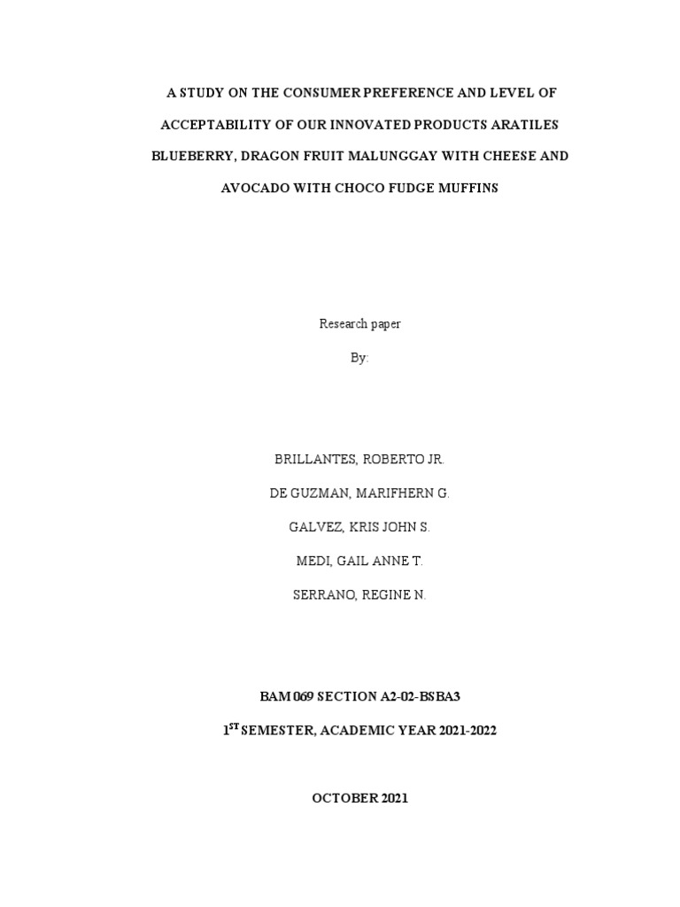 Final Thesis Bsba 3 | PDF