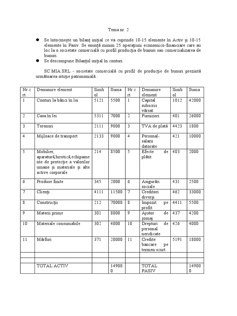 Contabilitate Anul 1 | PDF