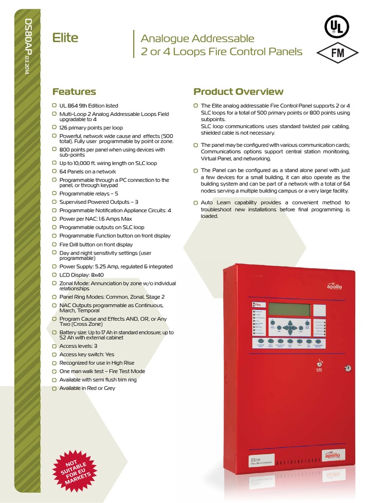 UL Panels Apollo Datasheets | PDF | Computer Network | Amplifier