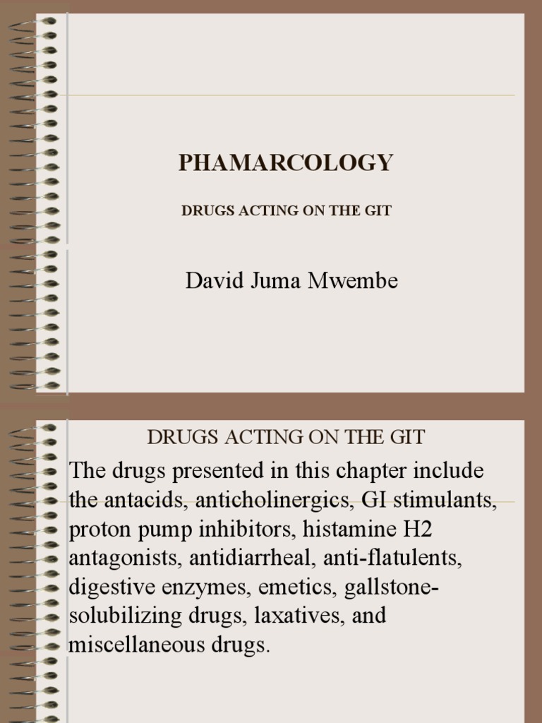Drugs Acting On Git | PDF | Vomiting | Clinical Medicine