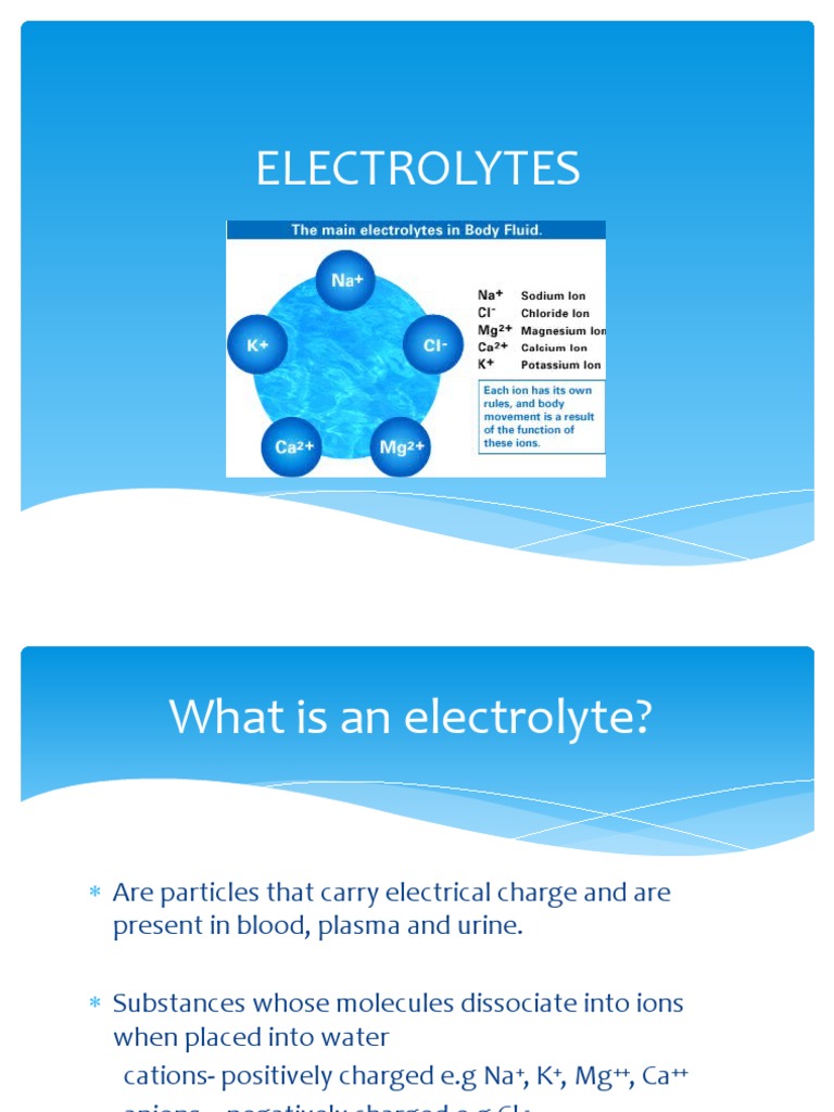 Electrolyte PPT (Join AICTE Telegram Group) | PDF | Electrolyte | Medical Specialties