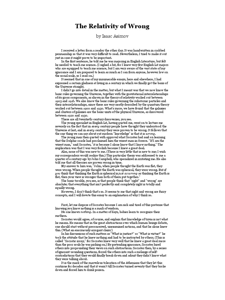 Trans Relativity of Wrong-I.A | PDF | Sphere | General Relativity