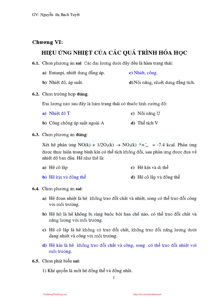 Hoa-Dai-Cuong - Bai-Tap-Cuoi-Hoc-Ki-Chuong-6-16 - (Cuuduongthancong - Com) | PDF
