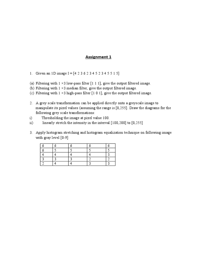 Image Processing Assignment | PDF
