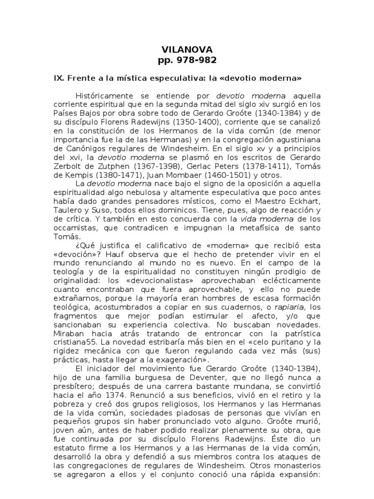Devotio Moderna. | PDF | Comportamiento religioso y experiencia ...