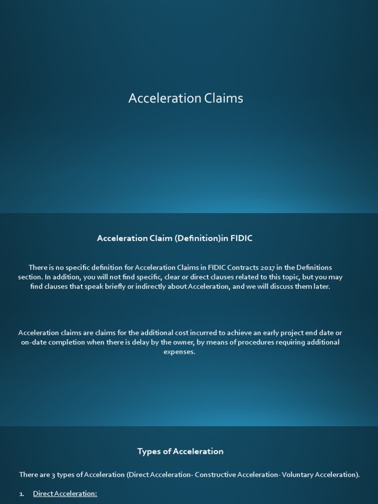 Acceleration Claim 1-KM | PDF | Employment | Civil Law (Legal System)