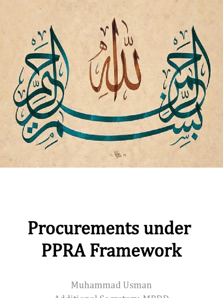 PPRA Procurement Guidelines Overview | PDF | Procurement ...