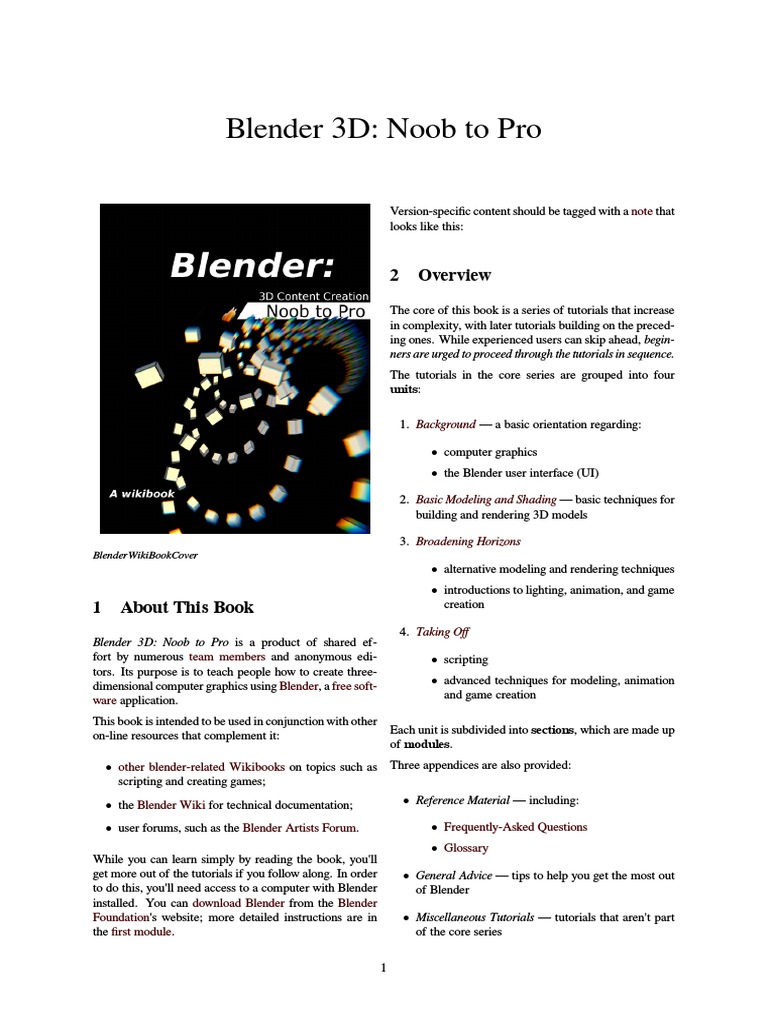 Blender 3D Beginner to Advanced Guide | PDF | Blender (Software) | 3 D ...