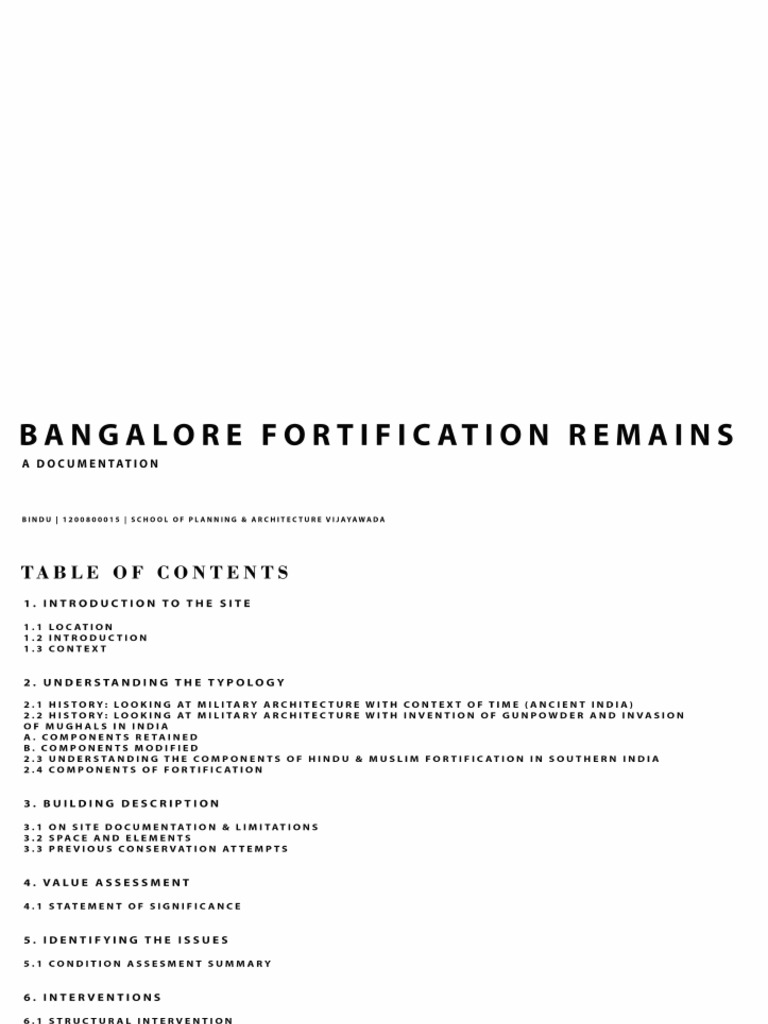 Bangalore Fort Presentation | PDF