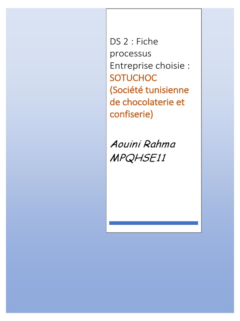 Fiche Processus | PDF | Impression | Commercialisation