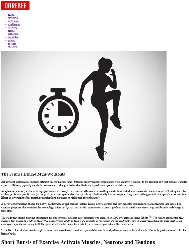 The Science Behind Mini-Workouts | PDF | Physical Fitness | Aerobic ...