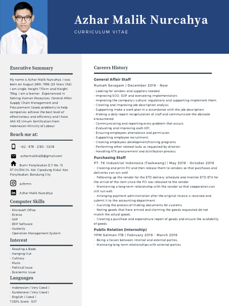 CV Azhar Malik N | PDF | Economies | Business