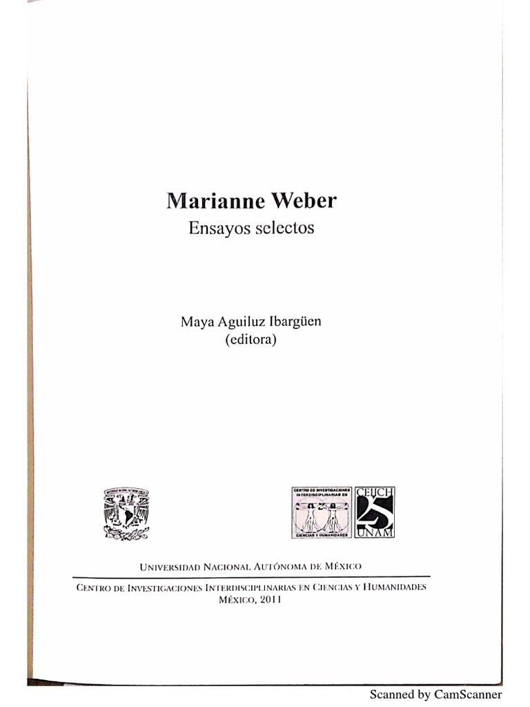 Marianne Weber, Profesión y Matrimonio (1905) | PDF