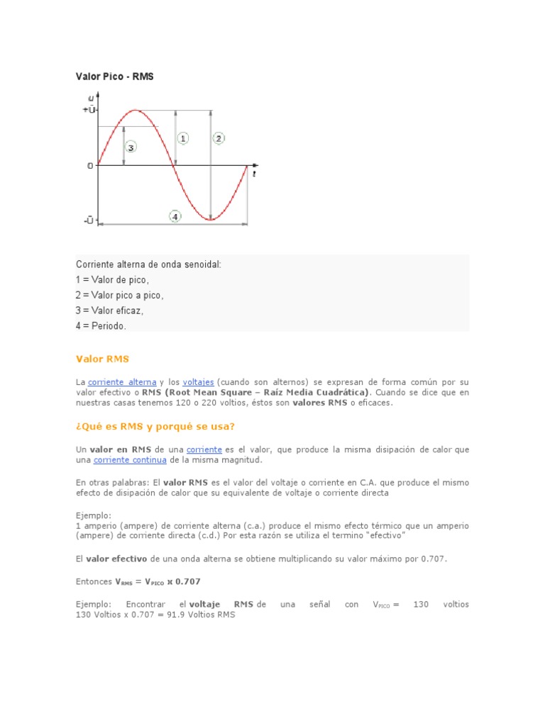 Valor Pico - RMS | PDF
