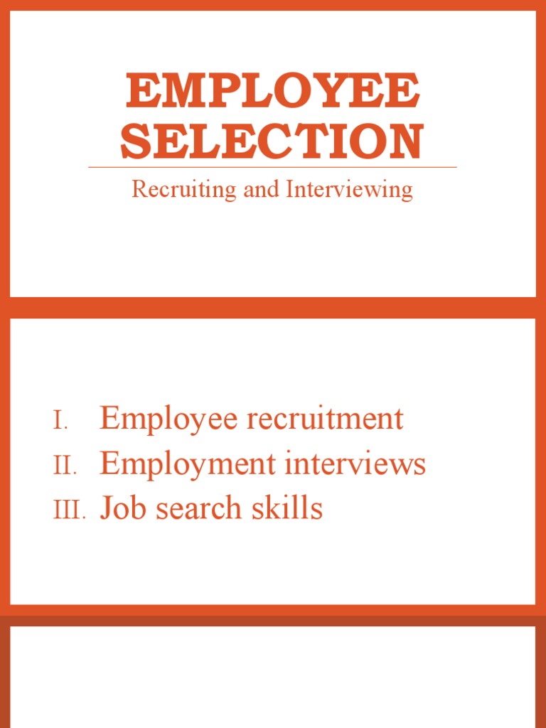 Employee Selection: Recruiting and Interviewing | PDF | Résumé ...