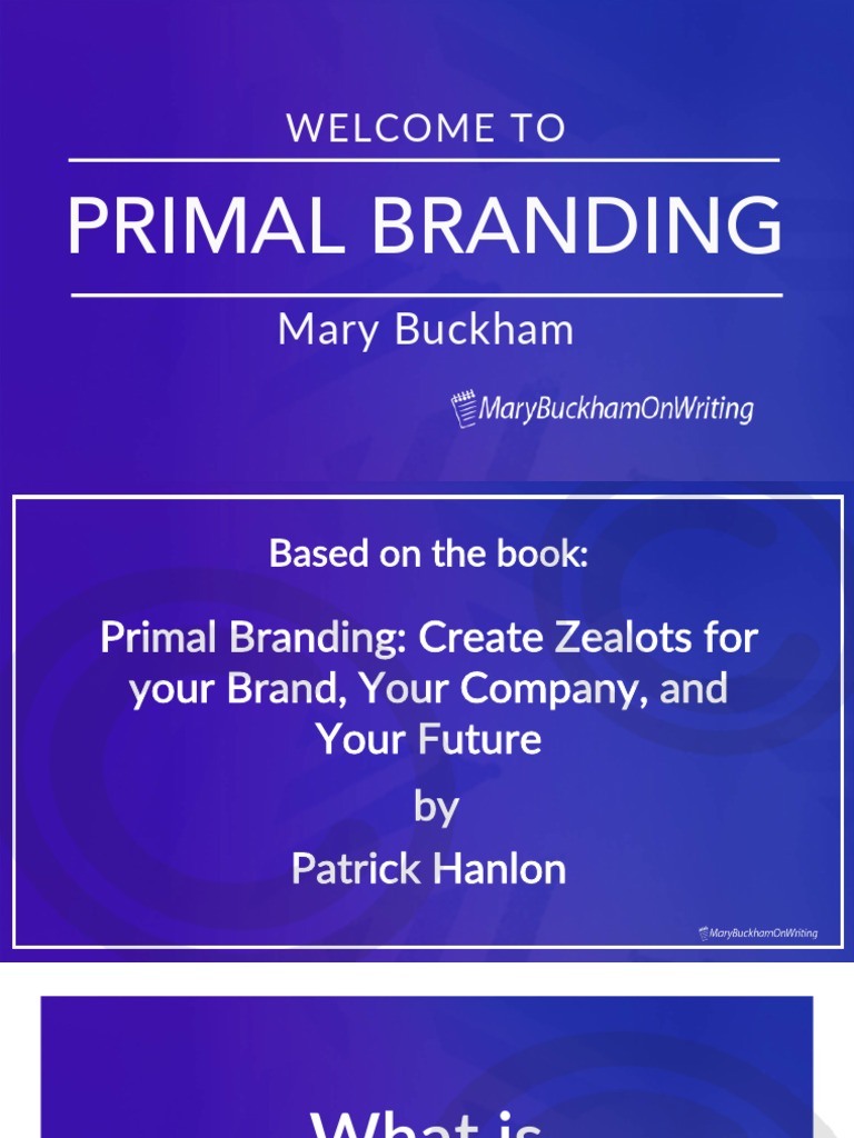 Understanding Primal Branding Elements | PDF | Self-Improvement