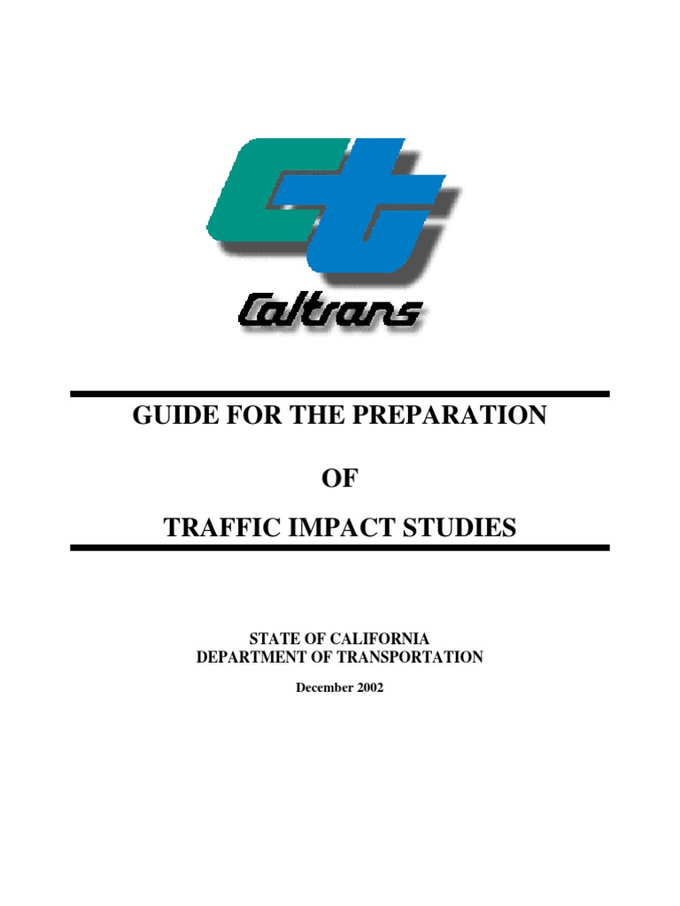 Guide For The Preparation OF Traffic Impact Studies: State of ...