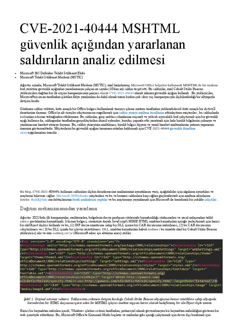 Cve-2021-40444 MSHTML | PDF