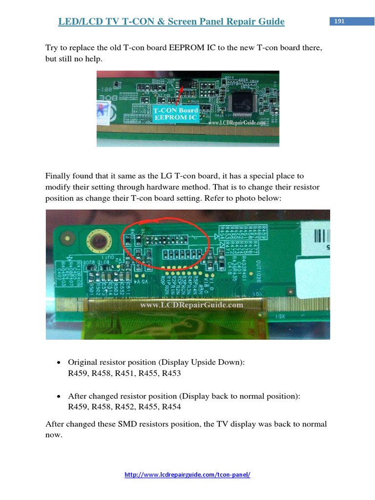 LED/LCD TV T-CON & Screen Panel Repair Guide | PDF | Liquid Crystal ...