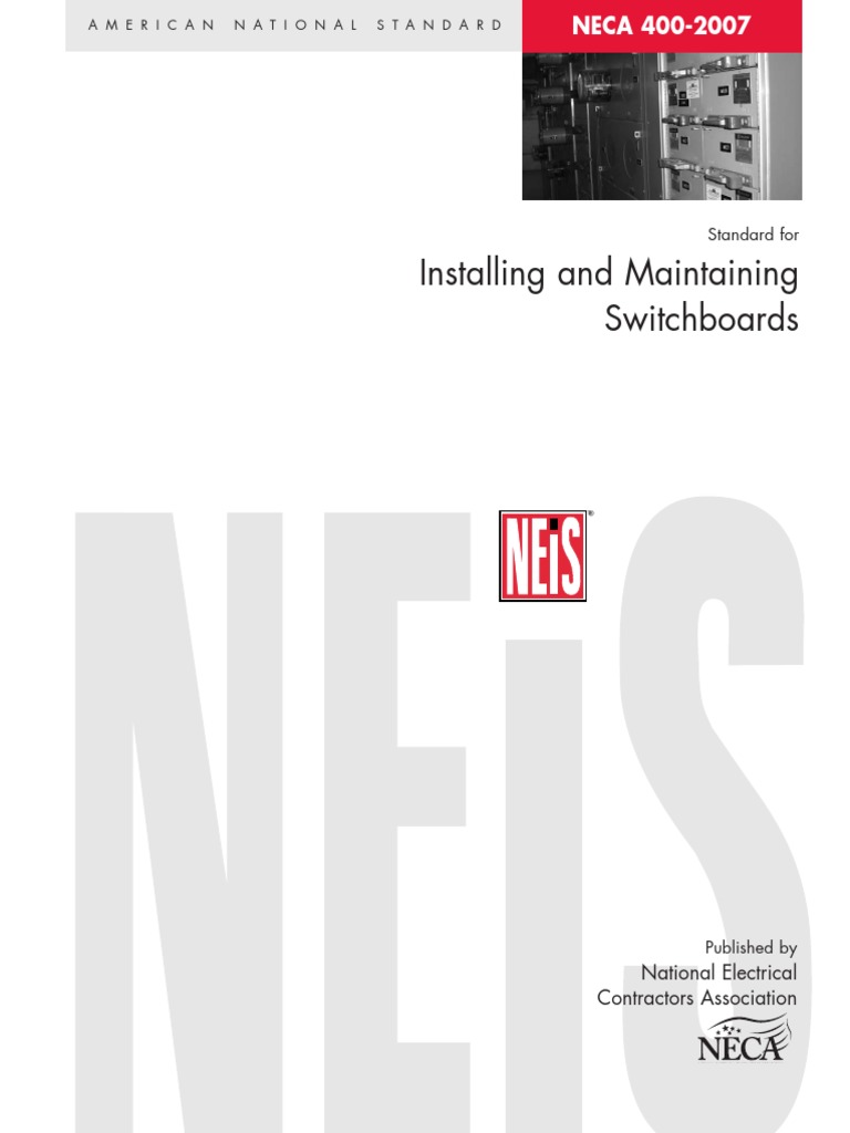 NECA 400 Switchboards | PDF | Electrical Connector | Electrical Conductor