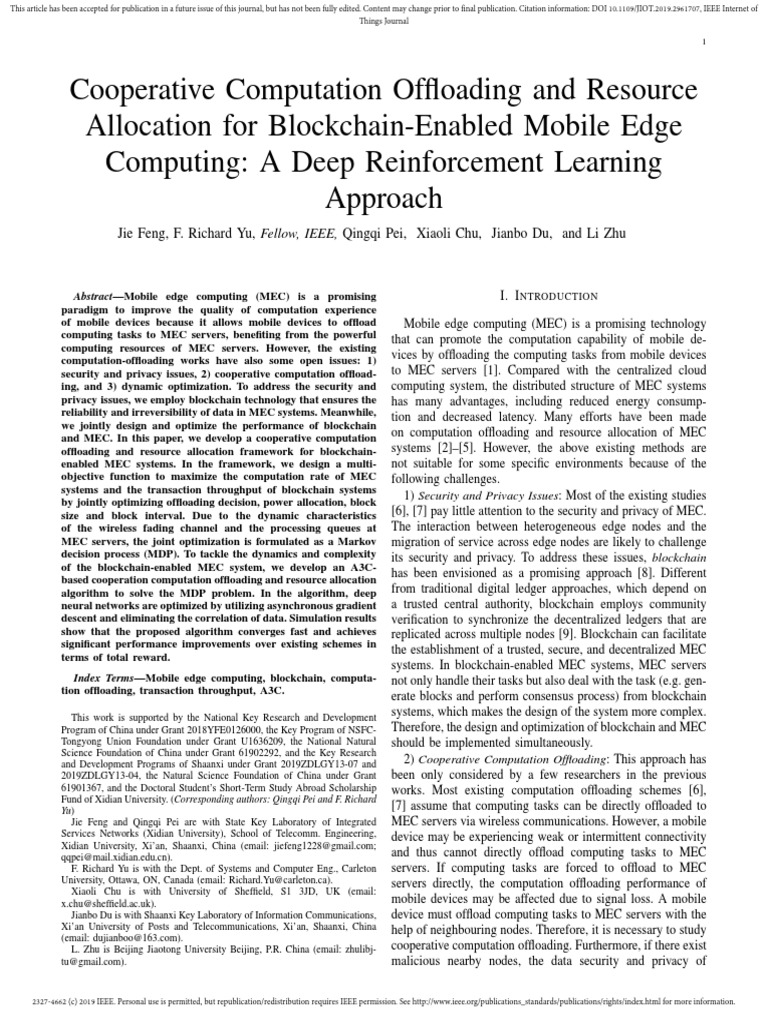 Cooperative Computation Offloading And Resource Allocation For Blockchain Enabled Mobile Edge 7104