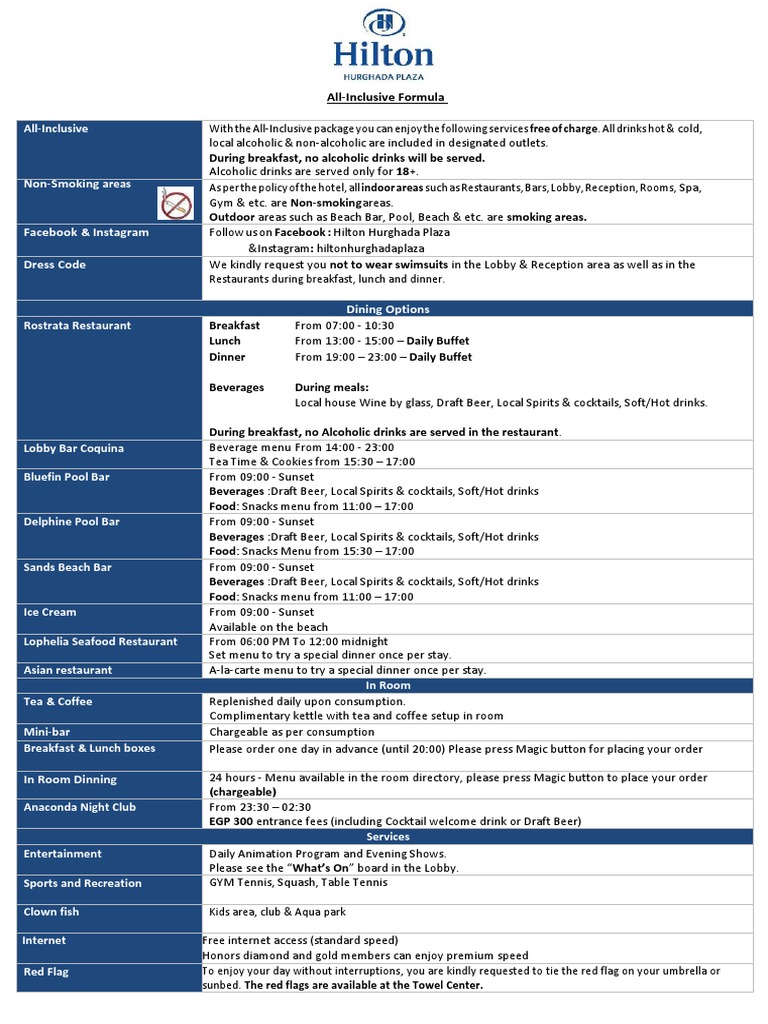 All Inclusive Formula | PDF | Bar (Establishment) | Drink