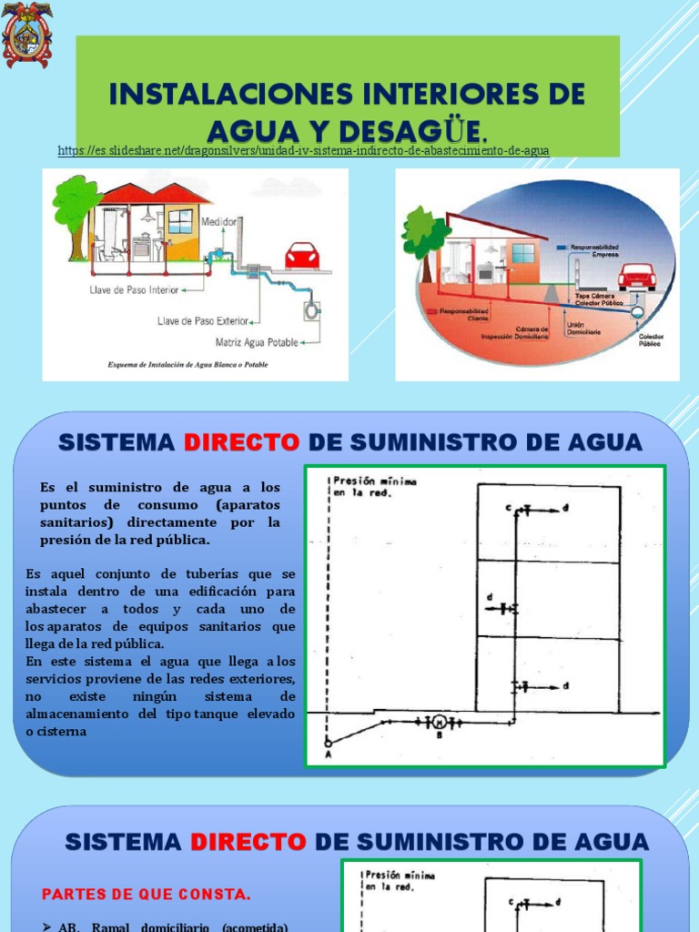 Sistema Directo e Indirecto de Abastecimiento de Agua | PDF ...