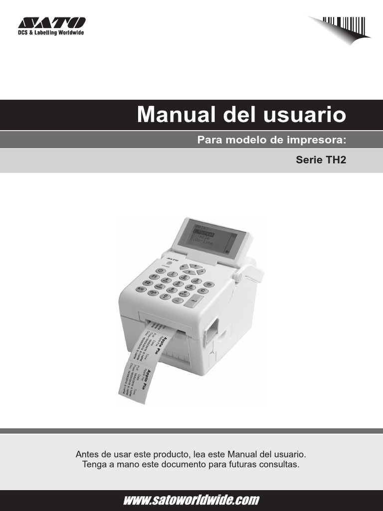 Sato Th2 Manual Spanish | PDF | Impresora (Computación) | USB