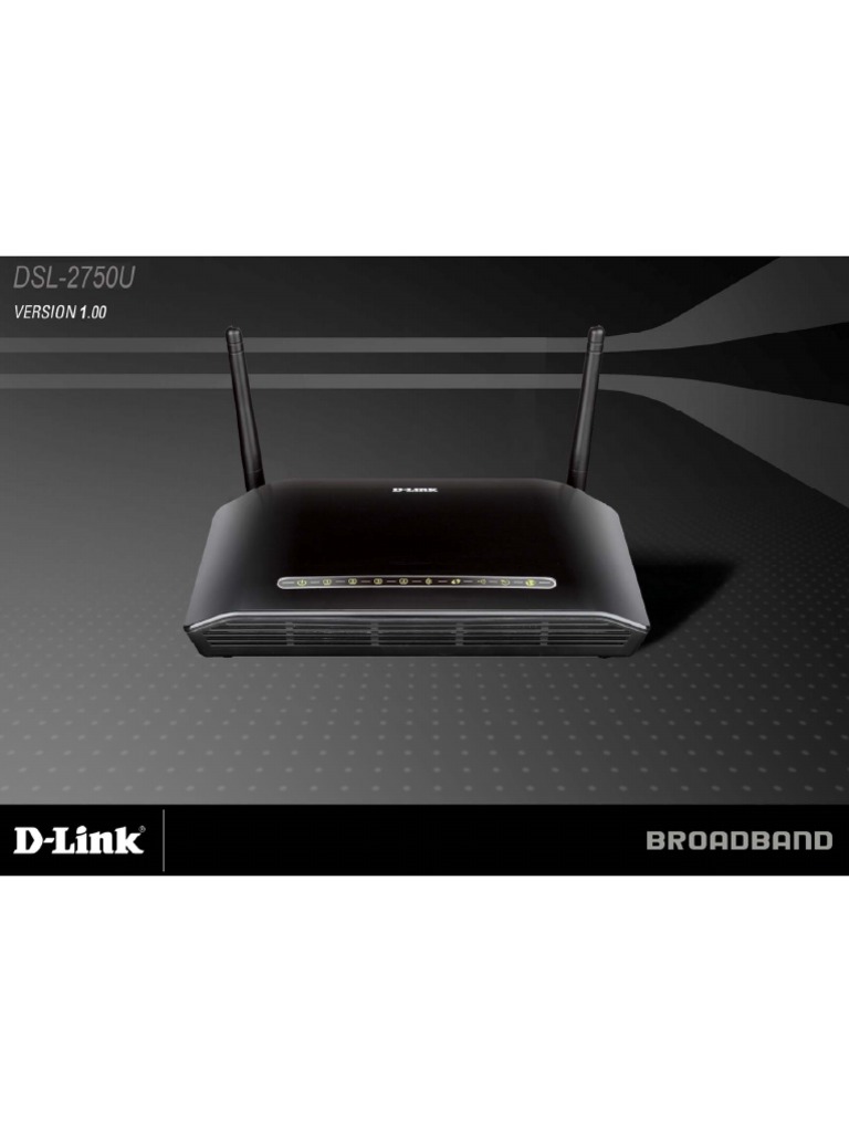 D Link DSL 2750u Users Manual 119561 | PDF | Ip Address | Computer Network
