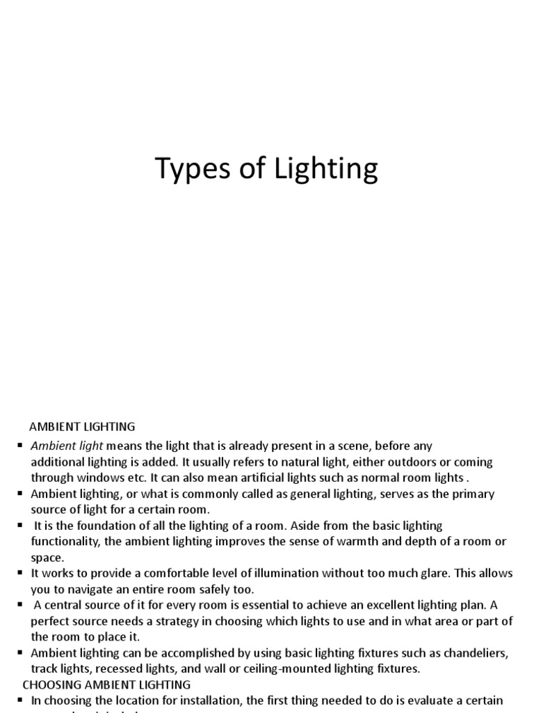 Types of Light | PDF | Compact Fluorescent Lamp | Incandescent Light Bulb