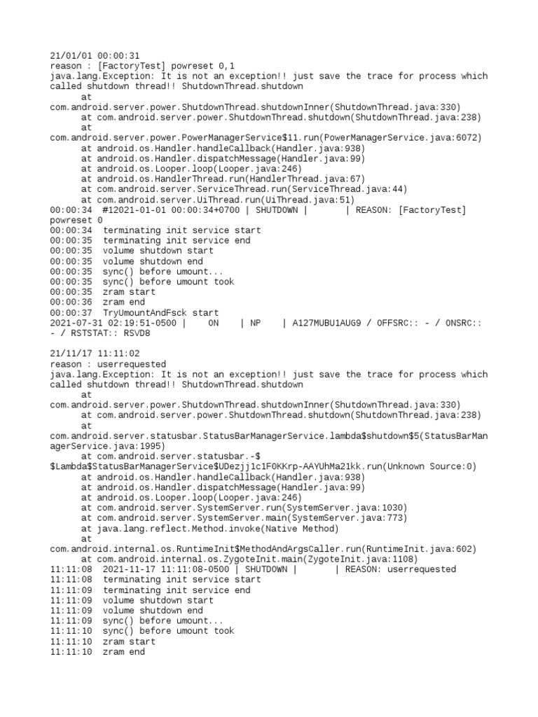 Power Off Reset Reason Backup | Download Free PDF | Java (Programming Language) | Computer Hardware