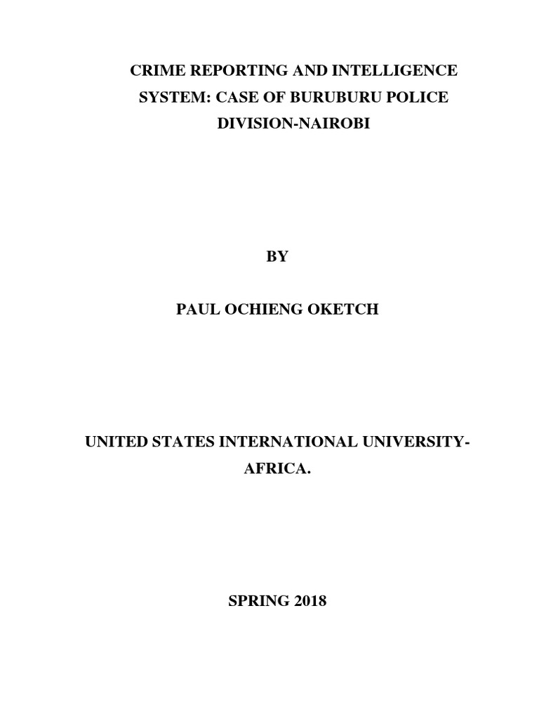 Paul Ochieng Oketch MSC It 2018 | PDF | Operating System | Police