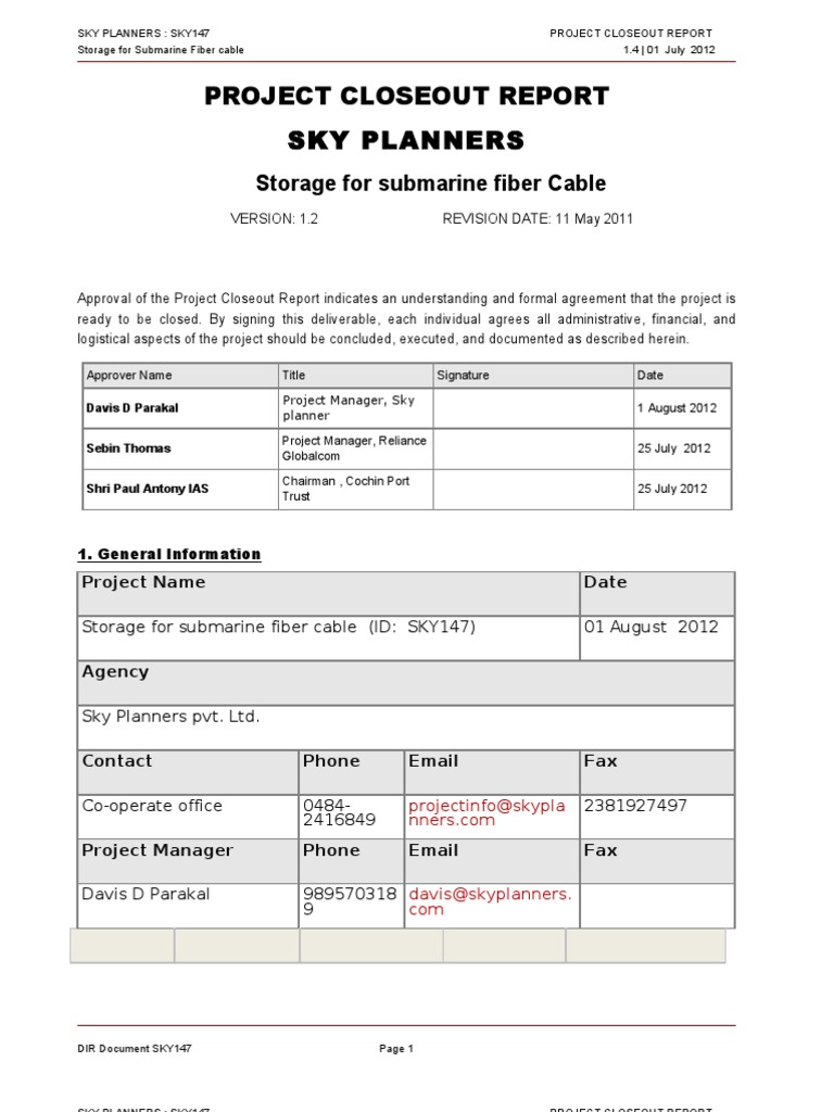 project close out template | Procurement | Audit
