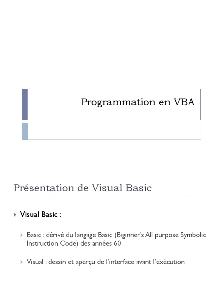 Vba L2 | PDF | Méthodes et références pédagogiques