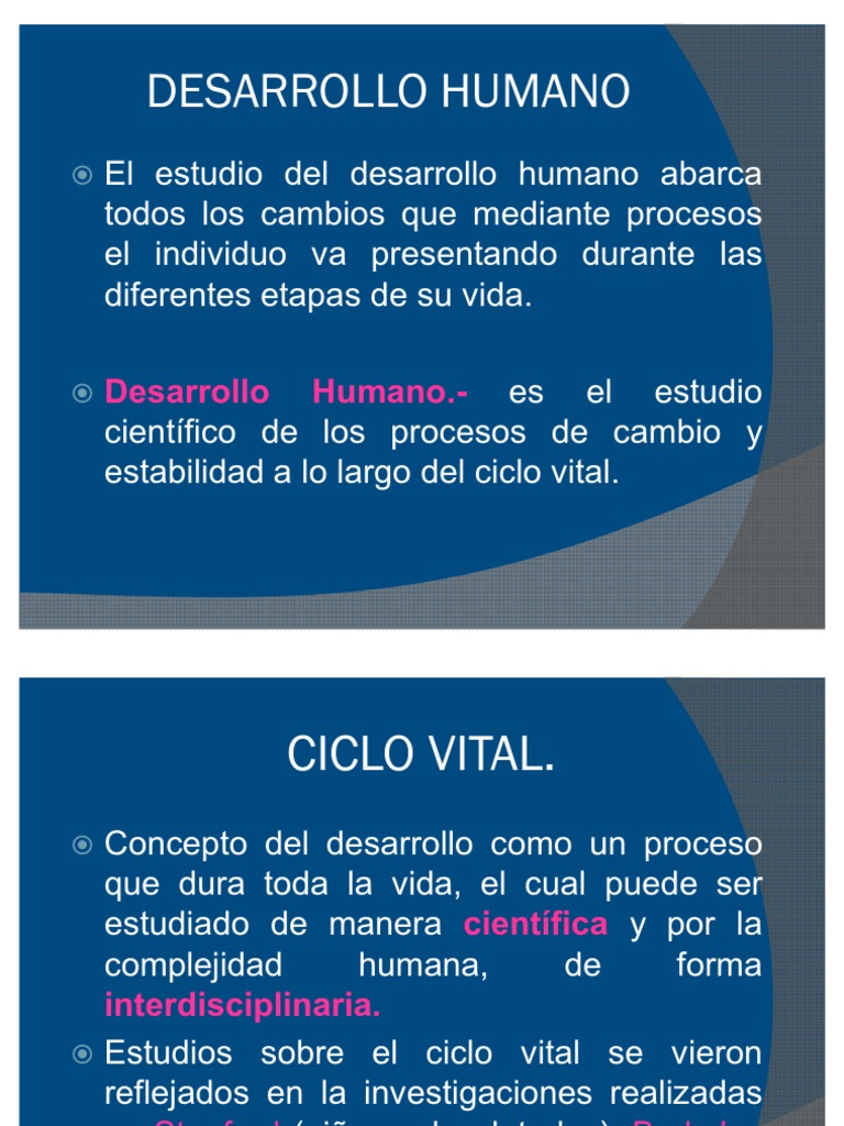 Cap. No. 1. Desarrollo Humano | PDF | Infancia | Adultos