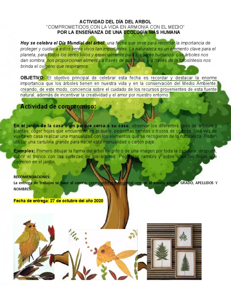 Actividad Dia Del Arbol | PDF