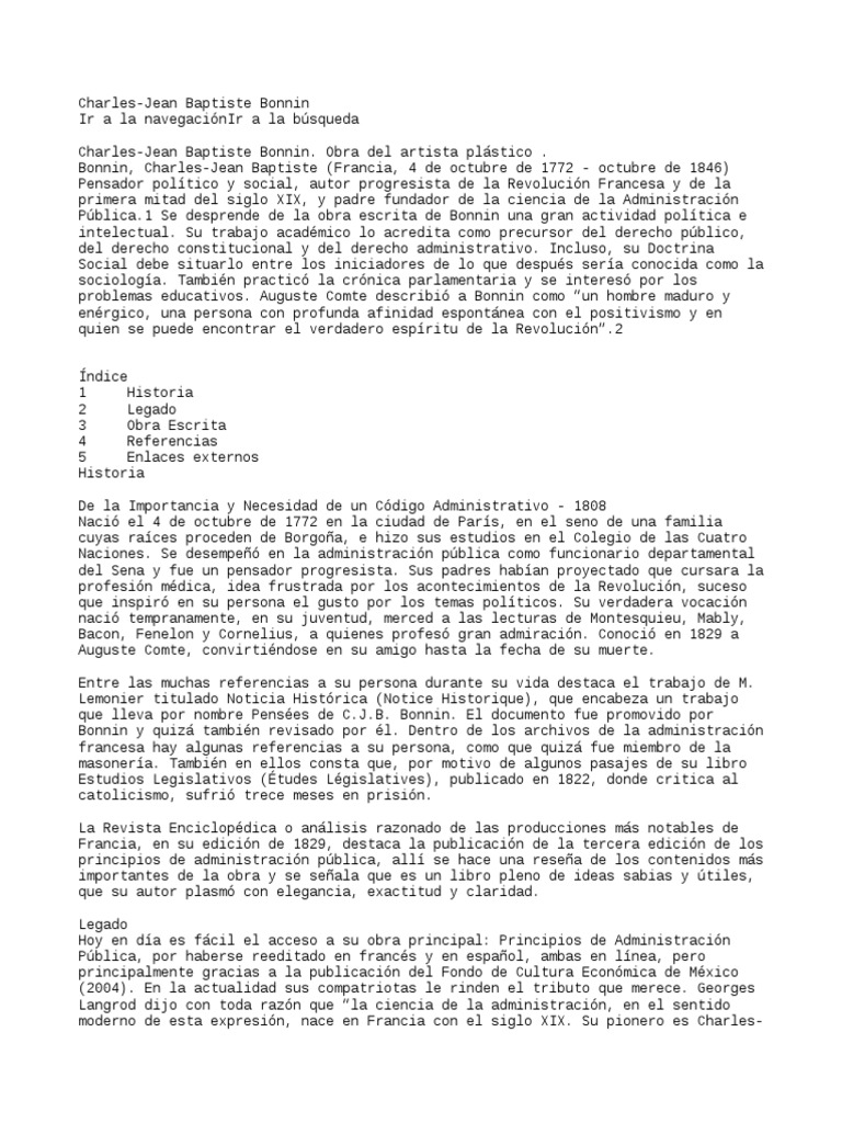 Charles-Jean Baptiste Bonnin | PDF