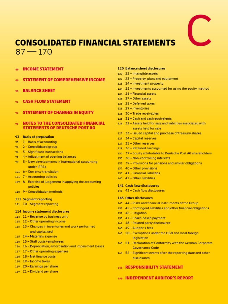 Analysis of Deutsche Post DHL Group's Consolidated Financial Statements ...