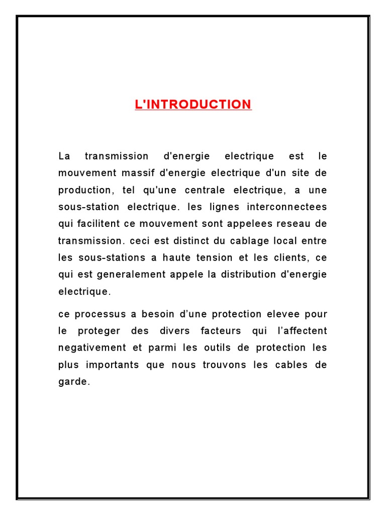 Importance des câbles de garde électriques | PDF | Transport d'énergie ...