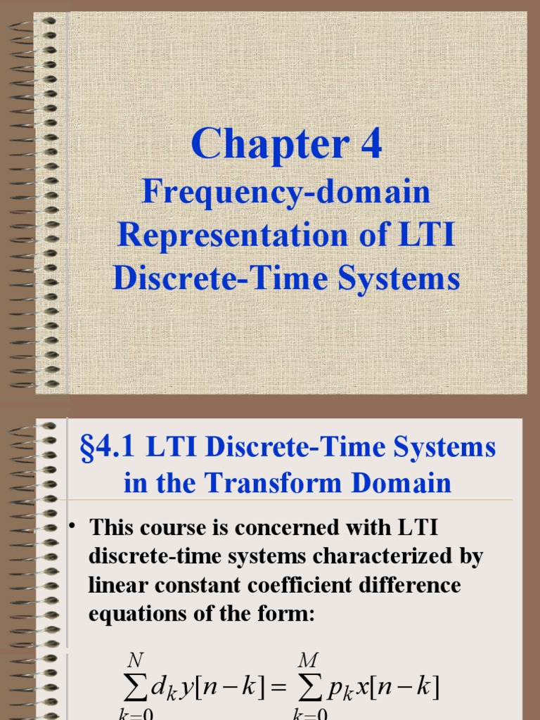 Chapter-4-Discrete Time Signal in Transform Domain | PDF | Teaching ...