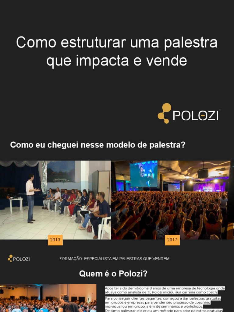 (APOSTILA) Como Estruturar Uma Palestra Que Impacta e Vende | PDF