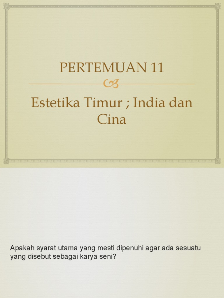 Estetika Seni India dan Cina | PDF