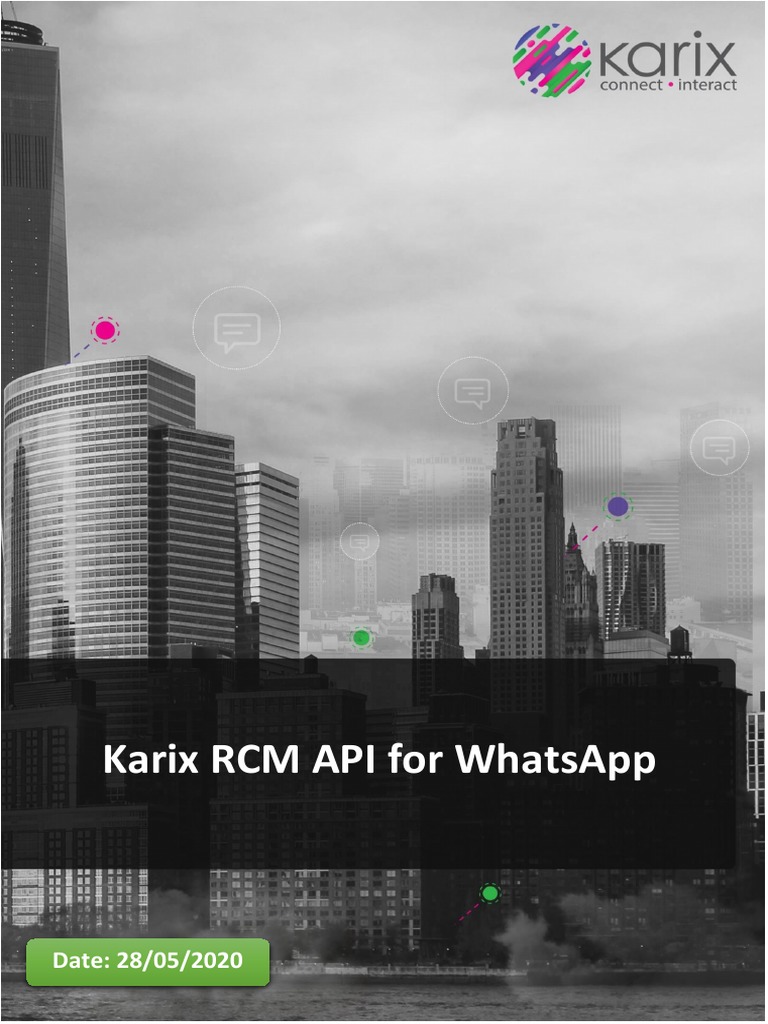 Karix RCM API For WhatsApp - User Guide | PDF | Json | Communication
