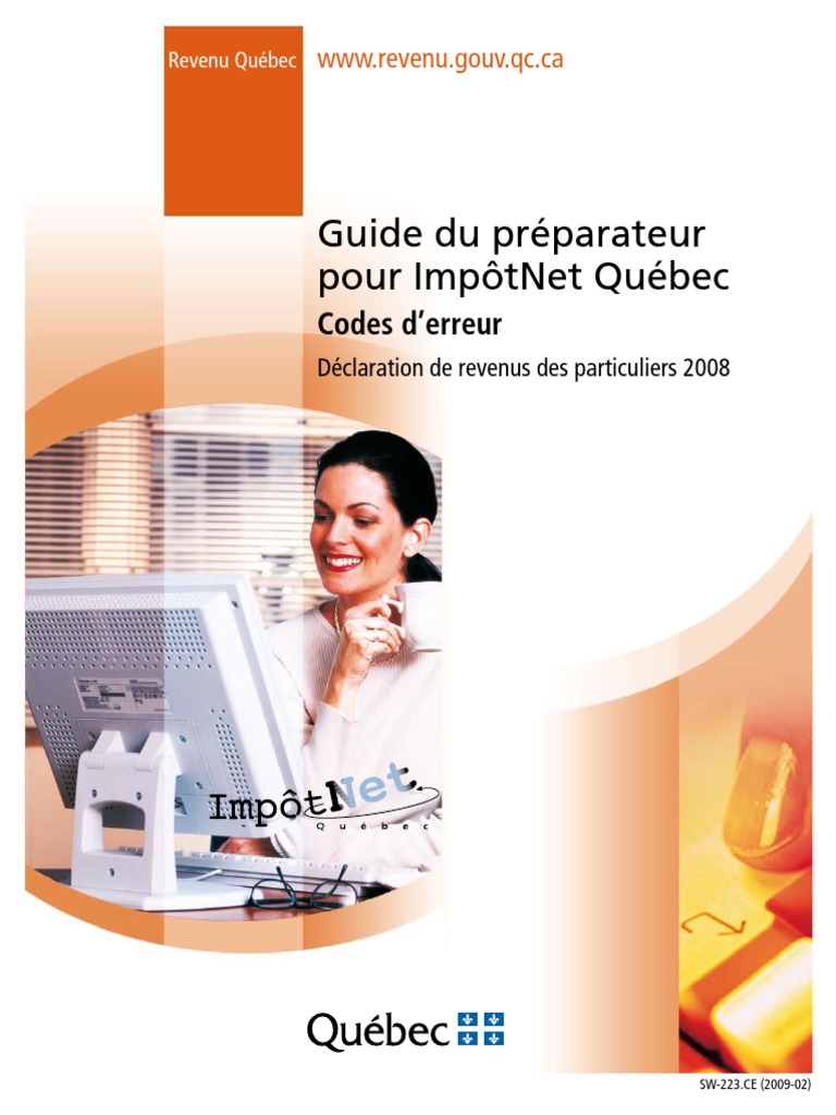 Guide des codes d'erreur ImpôtNet Québec | PDF | Logiciel | Impôts