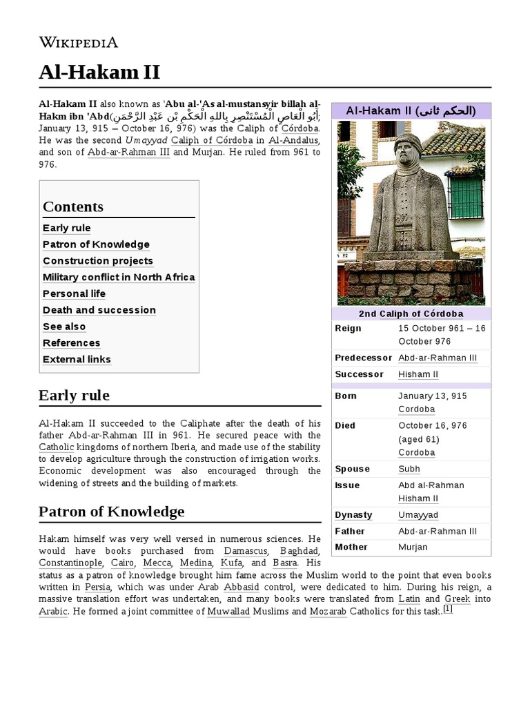 Al-Hakam II | PDF | Medieval Islam | History (Religion)